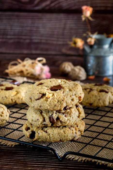 Gros cookies amandes et chocolat - Quand Nad cuisine...
